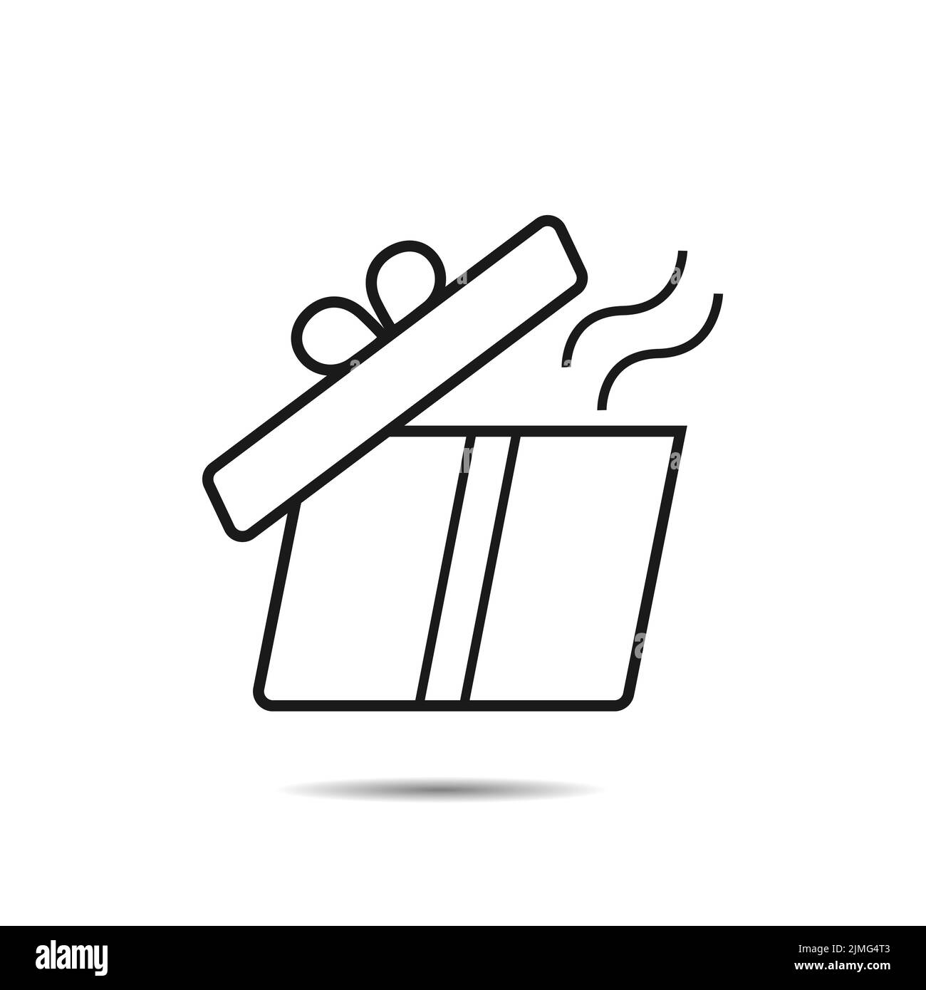 Simple Present box outline icon Stock Vector Image & Art - Alamy