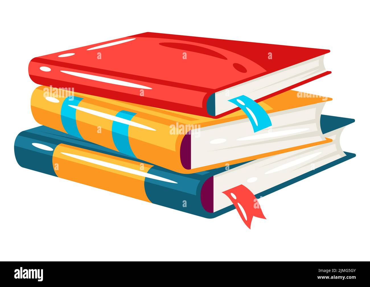 Illustration of books stack. School item. Education colorful image for ...