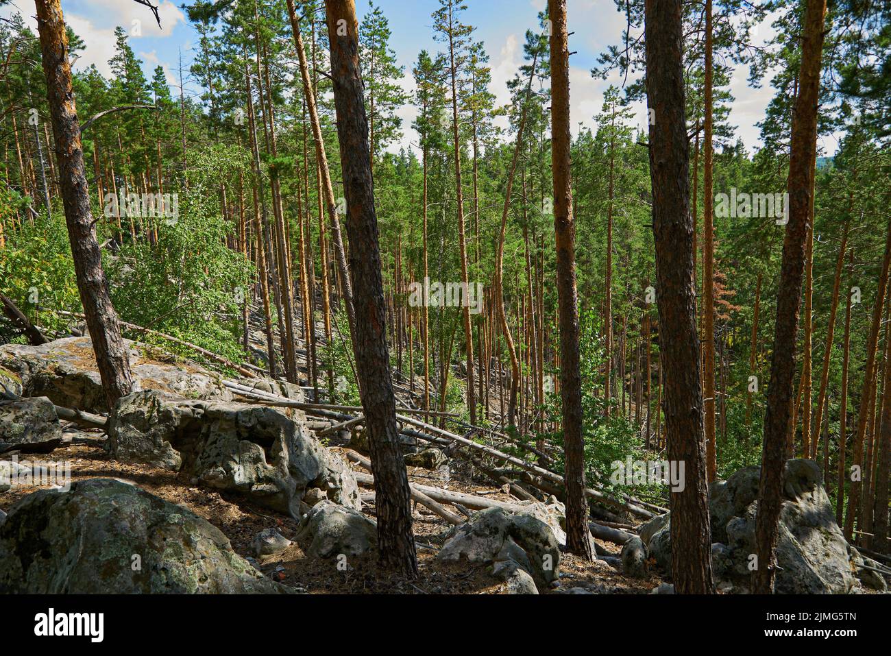 round rock formations attract climbers. sandstone rock towers polished ...