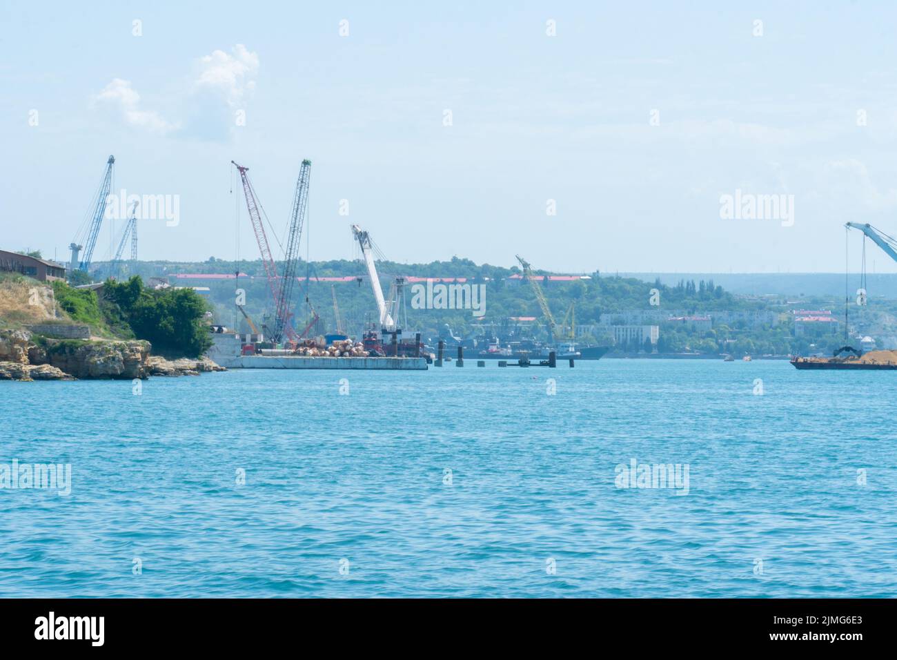 Sand container dock shipping seaport ship sea port logistics transport ...