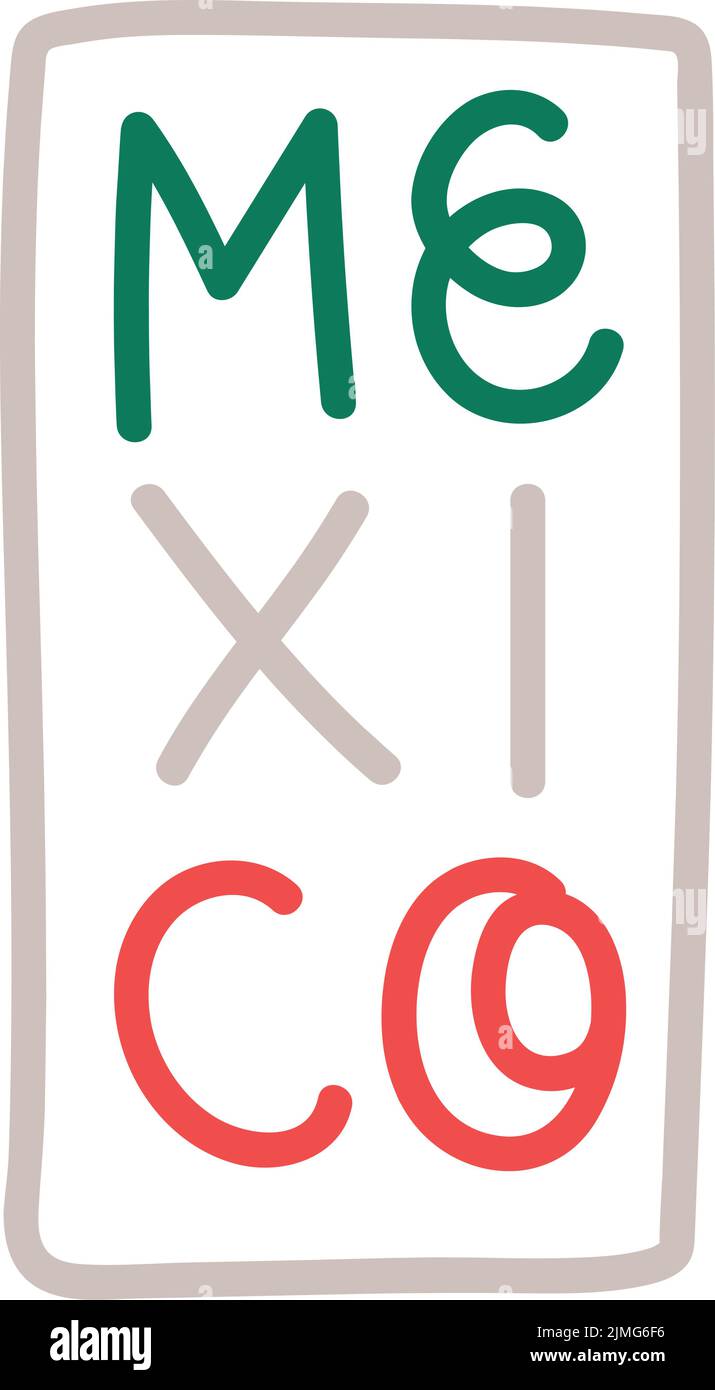 mexico lettering illustration Stock Vector Image & Art - Alamy