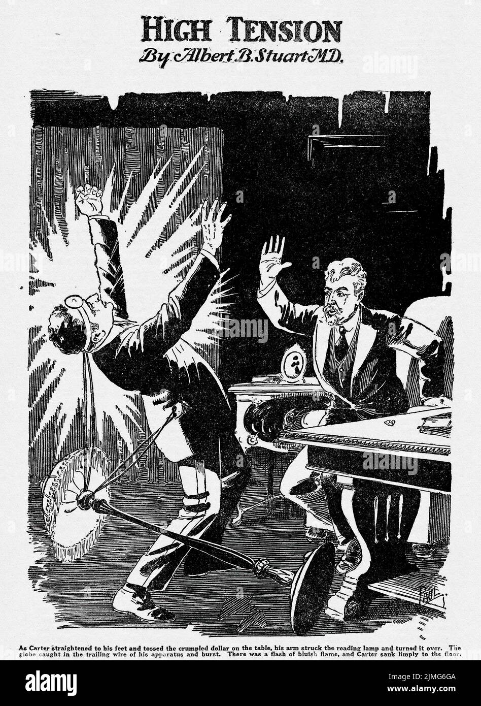 High Tension, by Albert B. Stuart, M.D. Illustration by Frank R. Paul ...