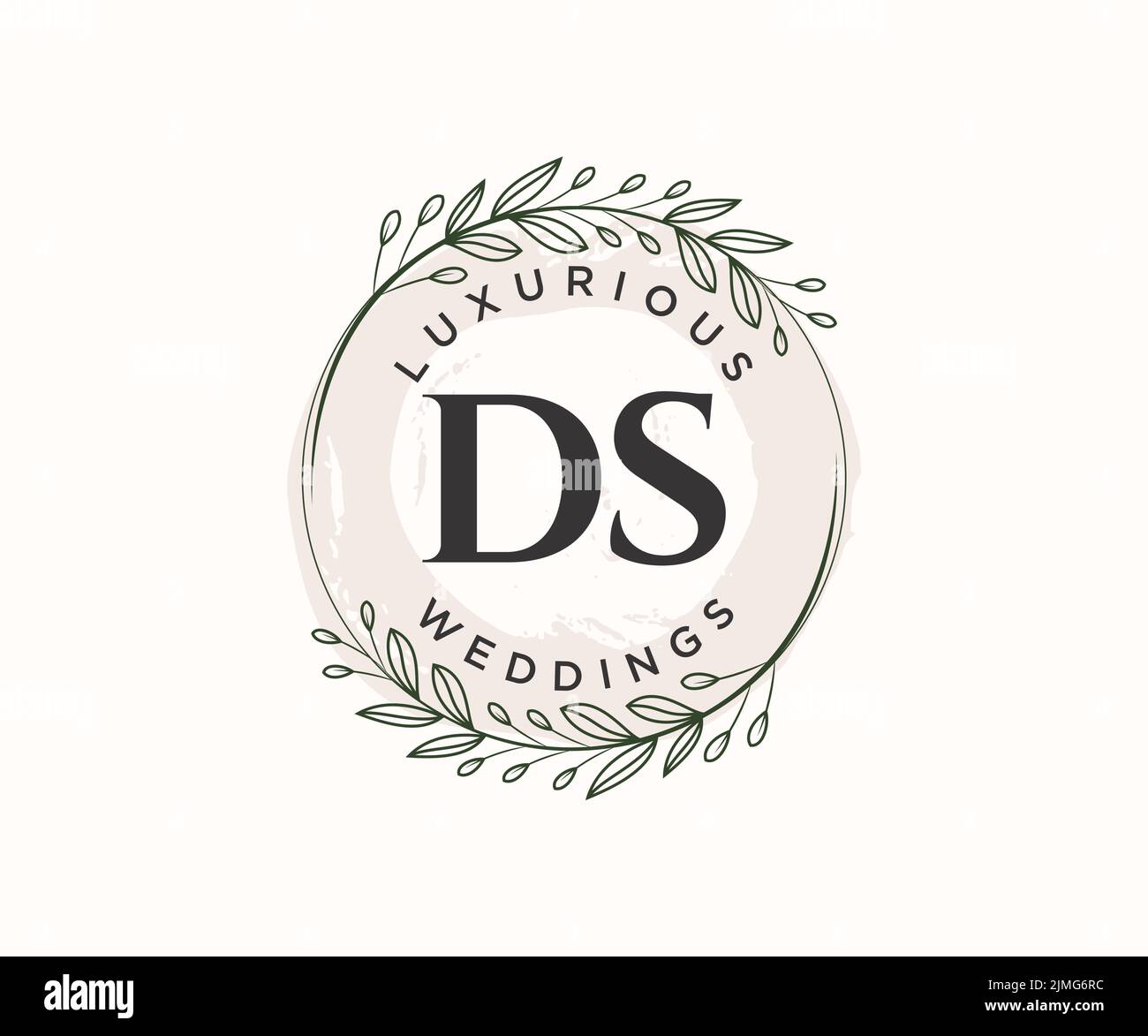 DS Initials letter Wedding monogram logos template, hand drawn modern ...
