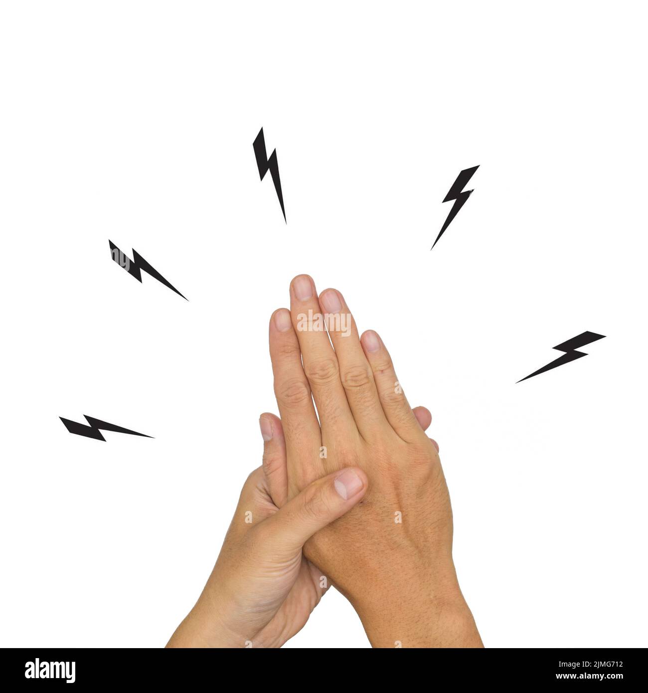 Hand of Asian young man. Concept of rheumatoid arthritis ...