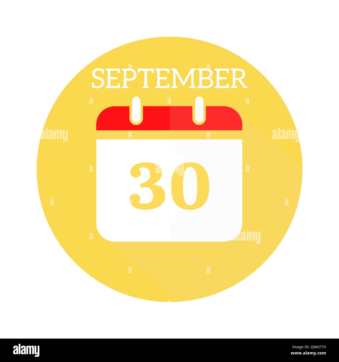 September 30 calendar flat icon Stock Photo - Alamy