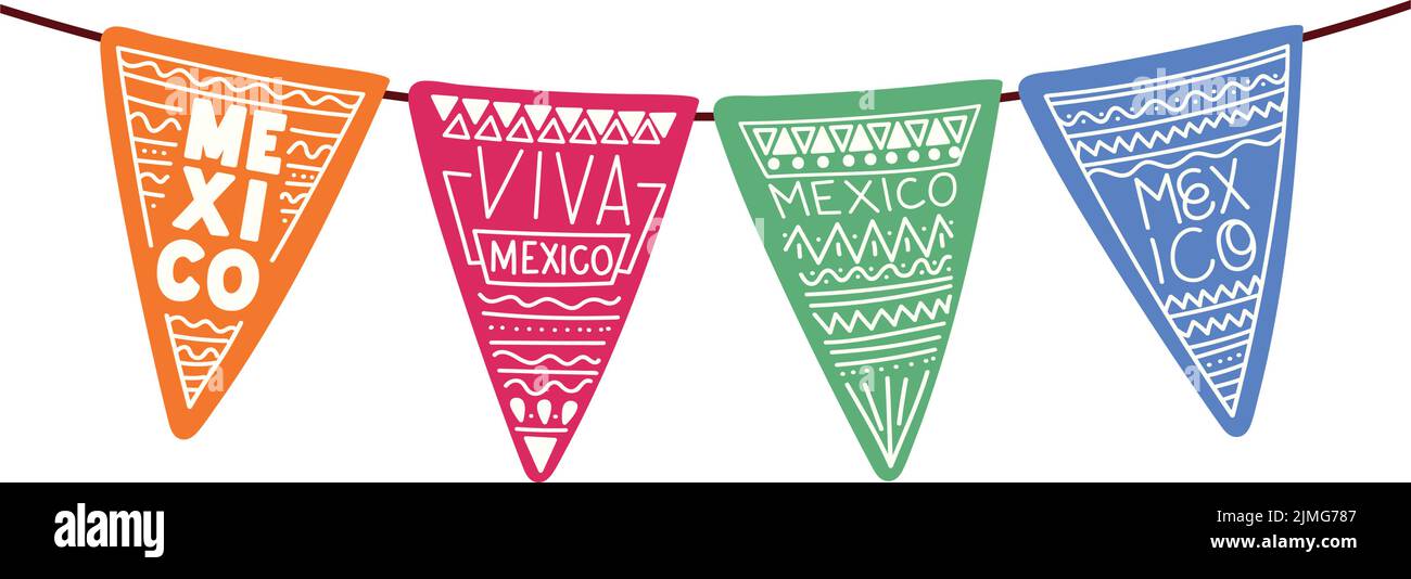 colored mexican garlands Stock Vector Image & Art - Alamy