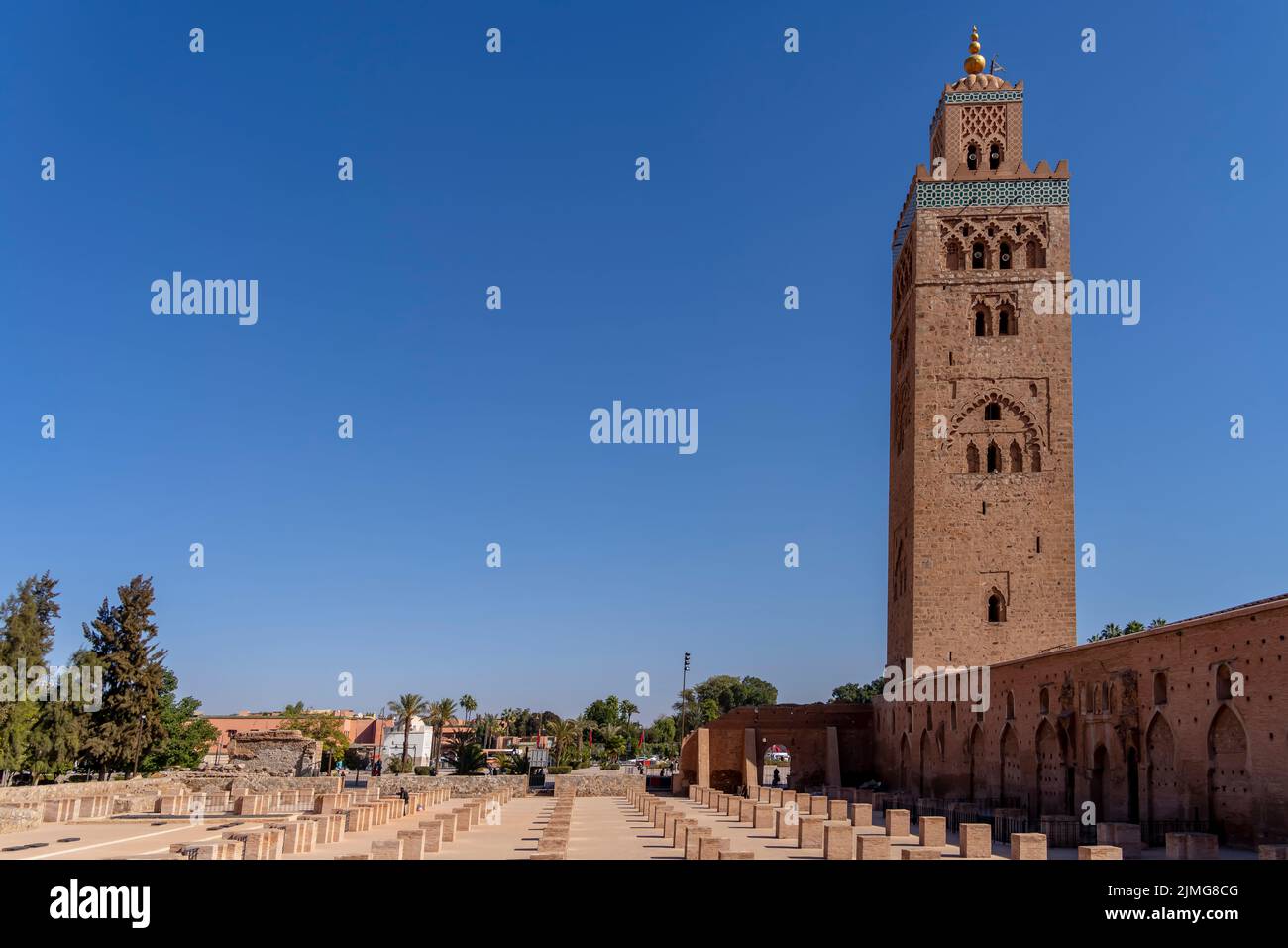 Kutubiyya Mosque In Medina Quarter Of Marrakesh, Morocco, Africa Stock ...