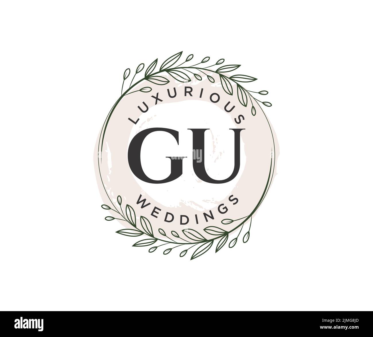 Gu initials logo Cut Out Stock Images & Pictures - Alamy