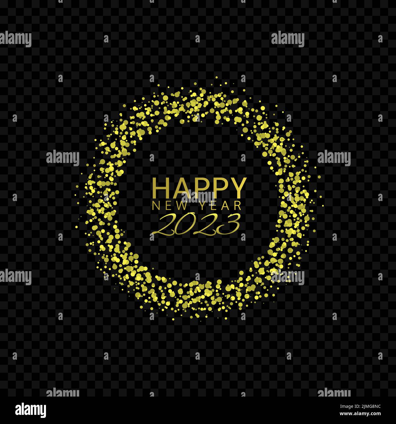 Golden magic Happy New year circle 2023 Stock Vector Image & Art - Alamy