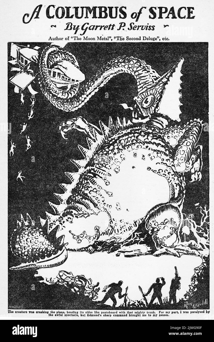 A Columbus of Space, by Garrett P. Serviss. Illustration by Ray Wardell ...