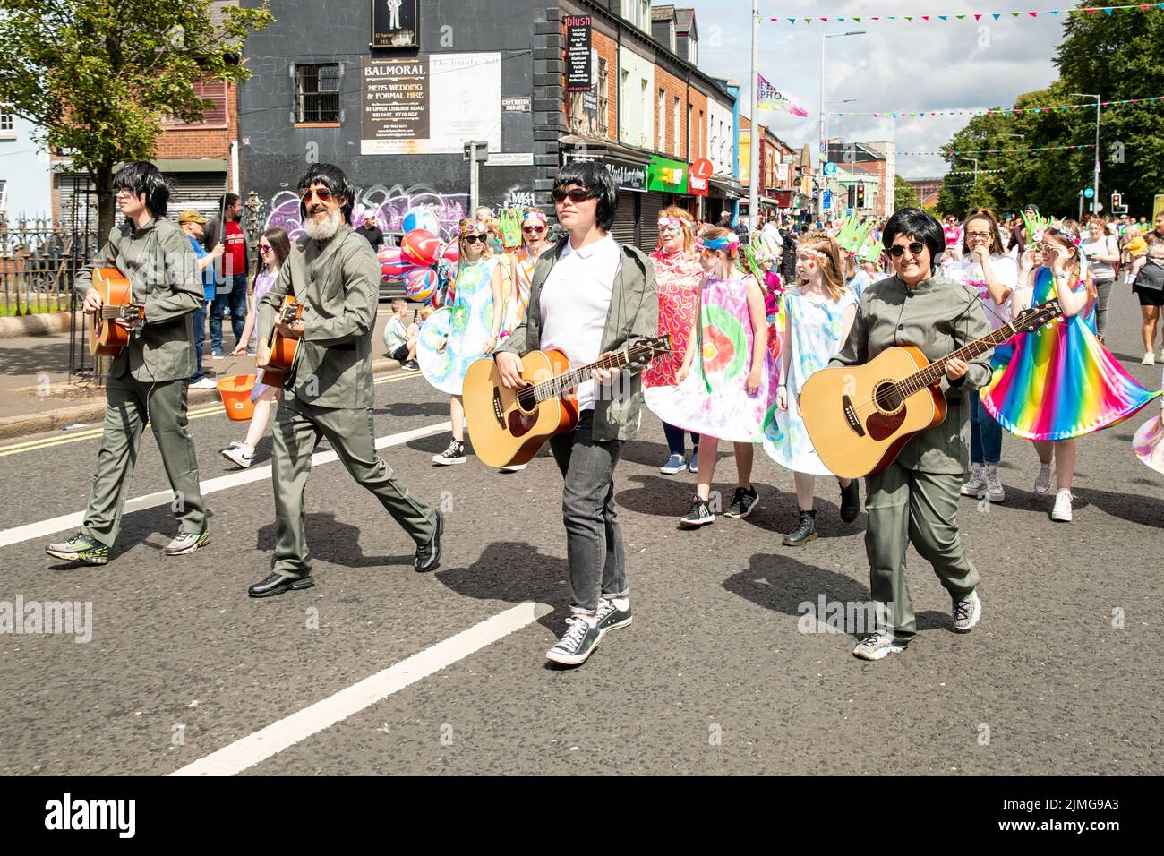 Belfast, UK. 06th Aug, 2022. Féile an Phobail Carnival Parade a few ...