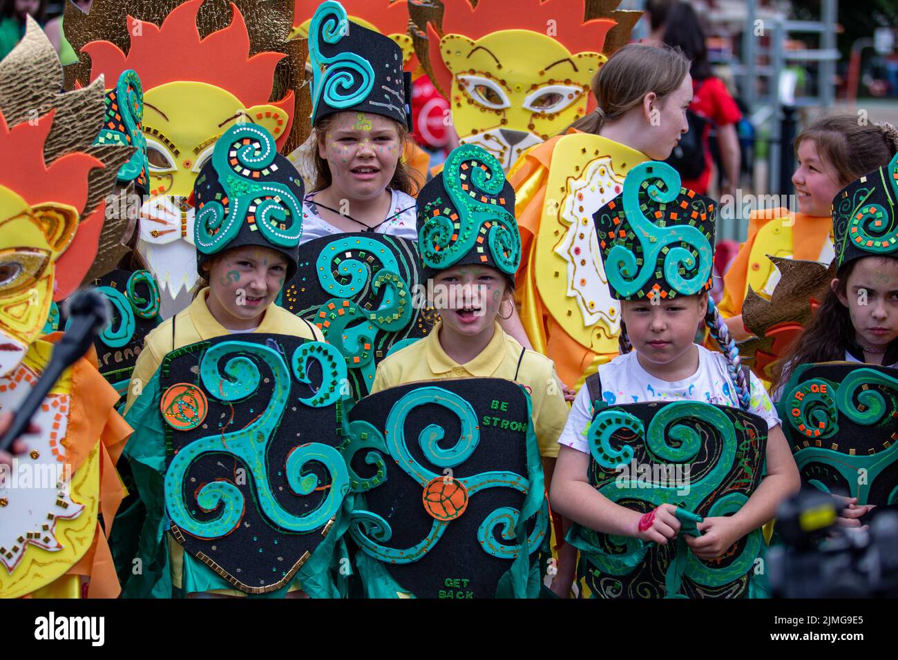 Belfast, UK. 06th Aug, 2022. Féile an Phobail Carnival Parade a few ...