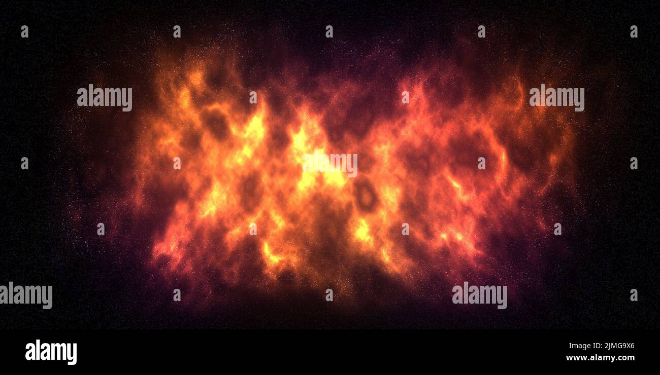 Colorful nebula with shining stars. Infinite universe. Outer space ...