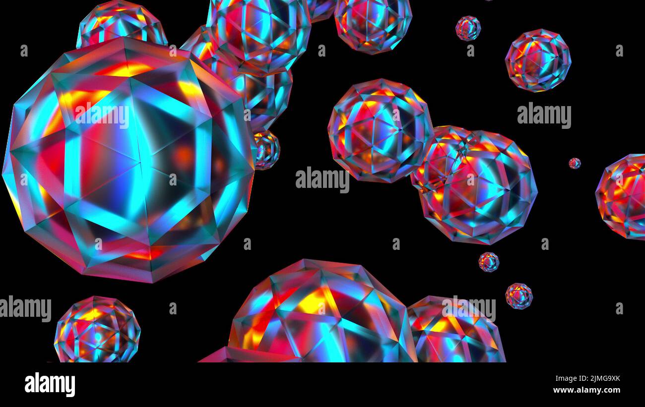 Iridescent geometric objects Stock Photo - Alamy