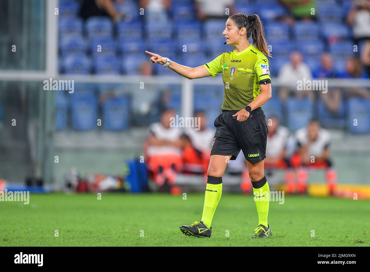 Luigi Ferraris stadium, Genova, Italy, August 05, 2022, The Referee of the match Maria Sole ...