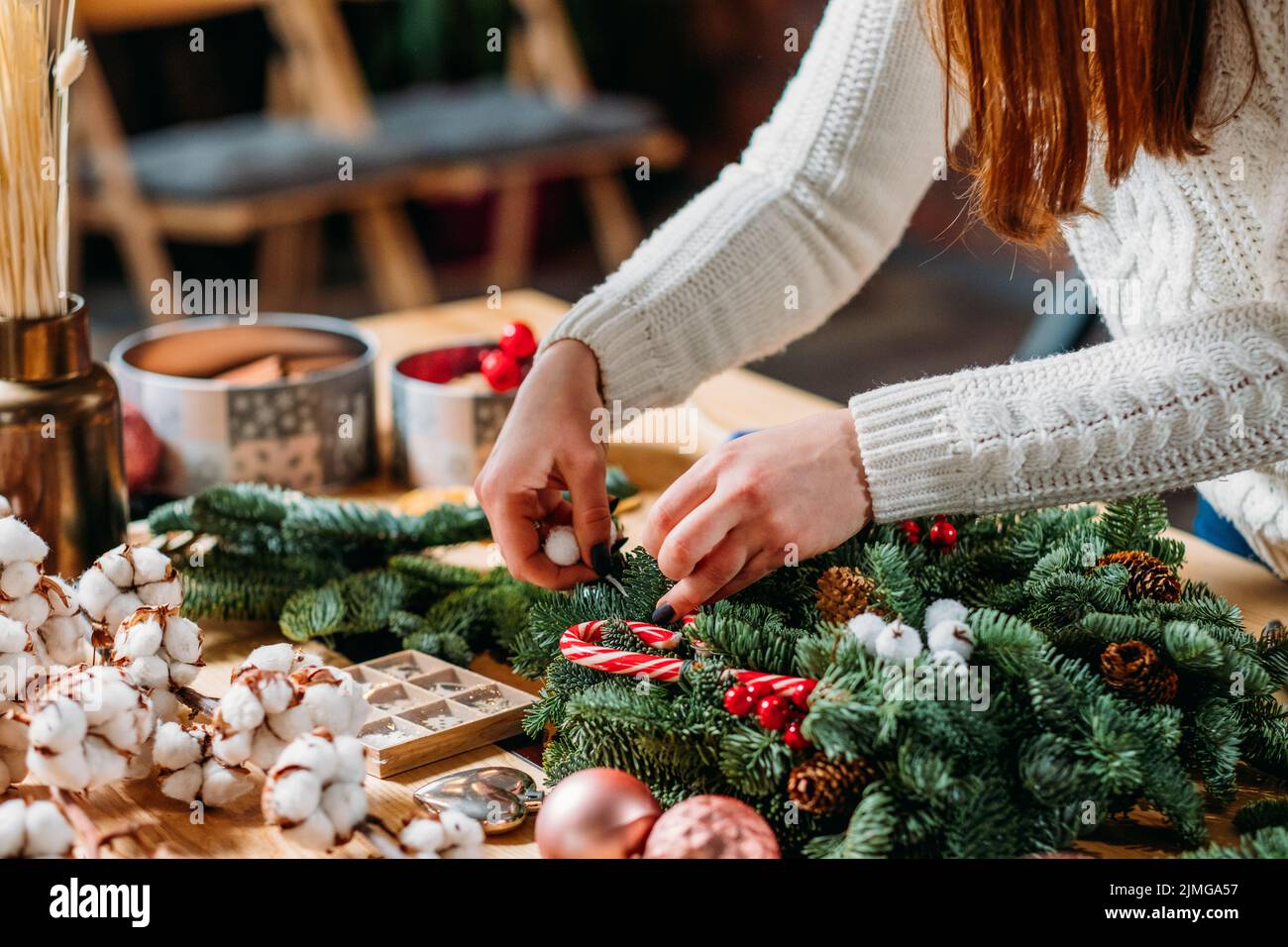 festive interior design professional florist decor Stock Photo - Alamy