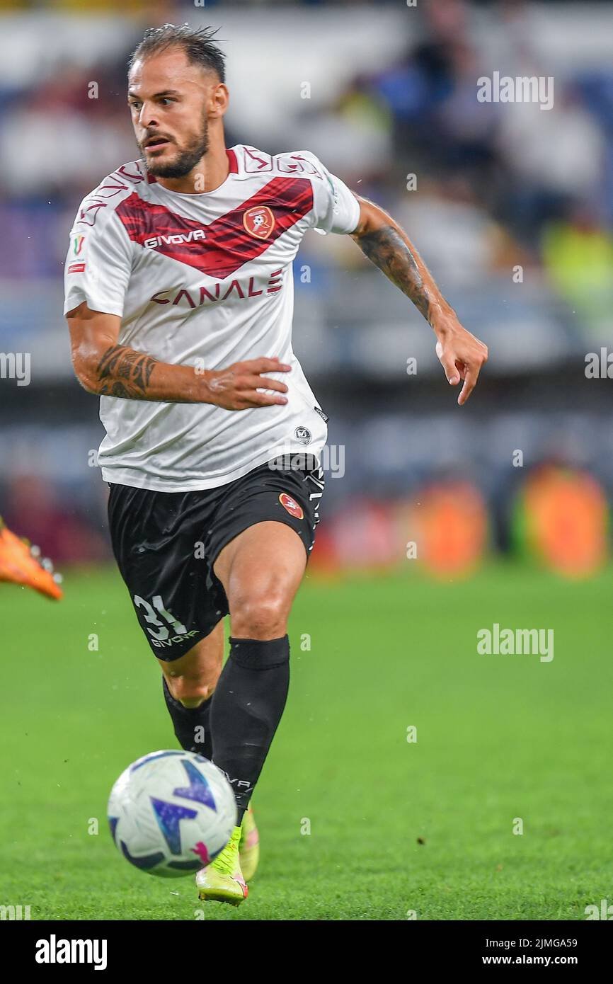 Luigi Ferraris stadium, Genova, Italy, August 05, 2022, Luigi Canotto (Reggina) during UC ...