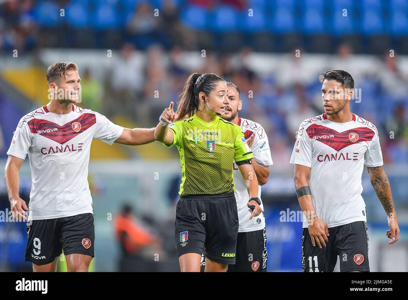 Luigi Ferraris stadium, Genova, Italy, August 05, 2022, Gabriele Gori (Reggina), The Referee of ...
