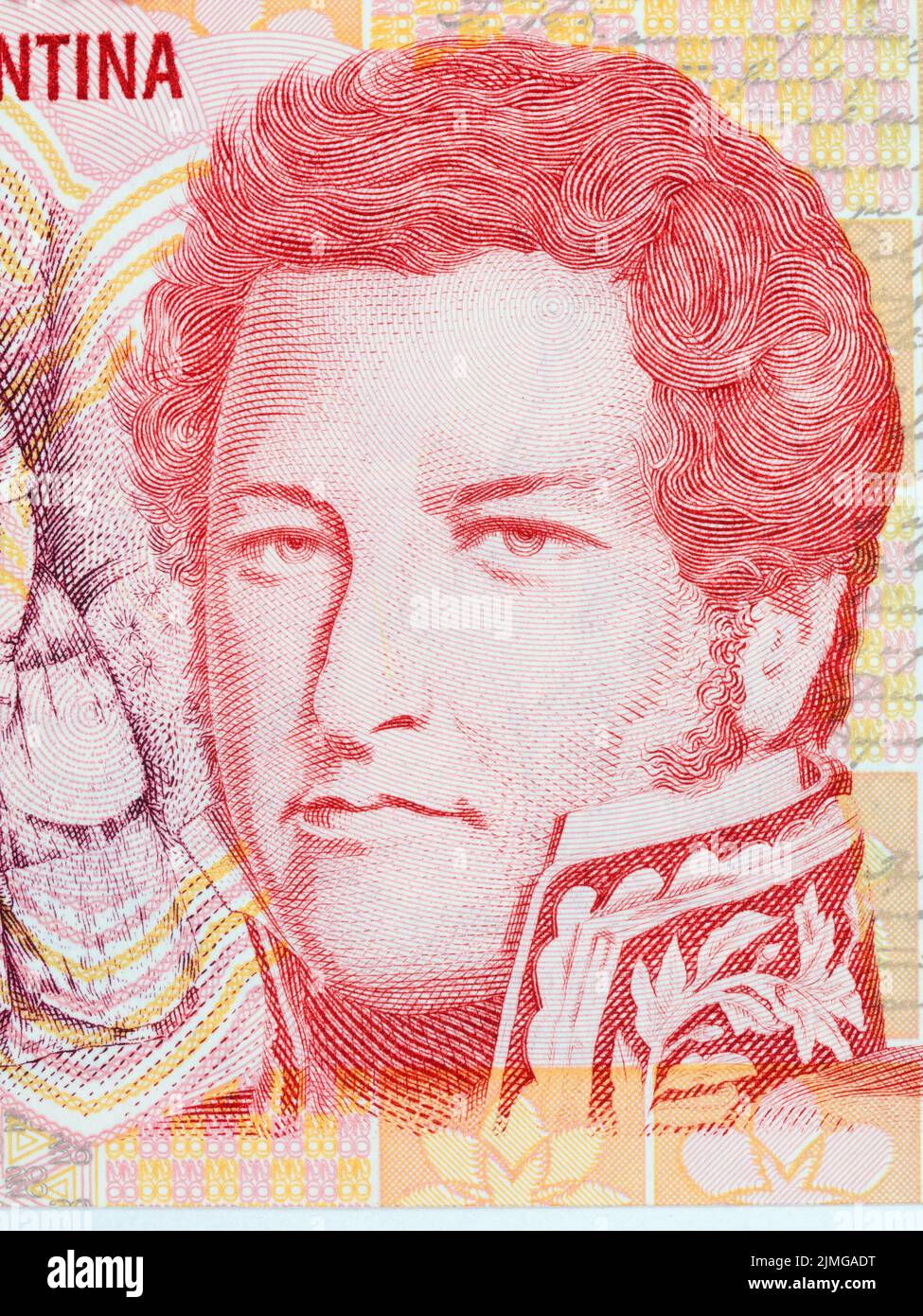 Juan Manuel de Rosas portrait from Argentinian money Stock Photo - Alamy