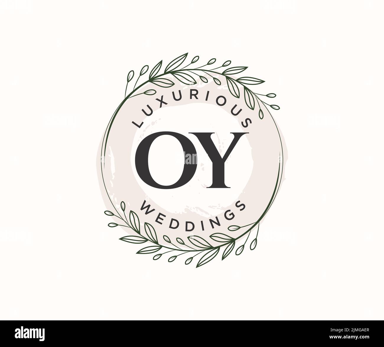 OY Initials letter Wedding monogram logos template, hand drawn modern ...