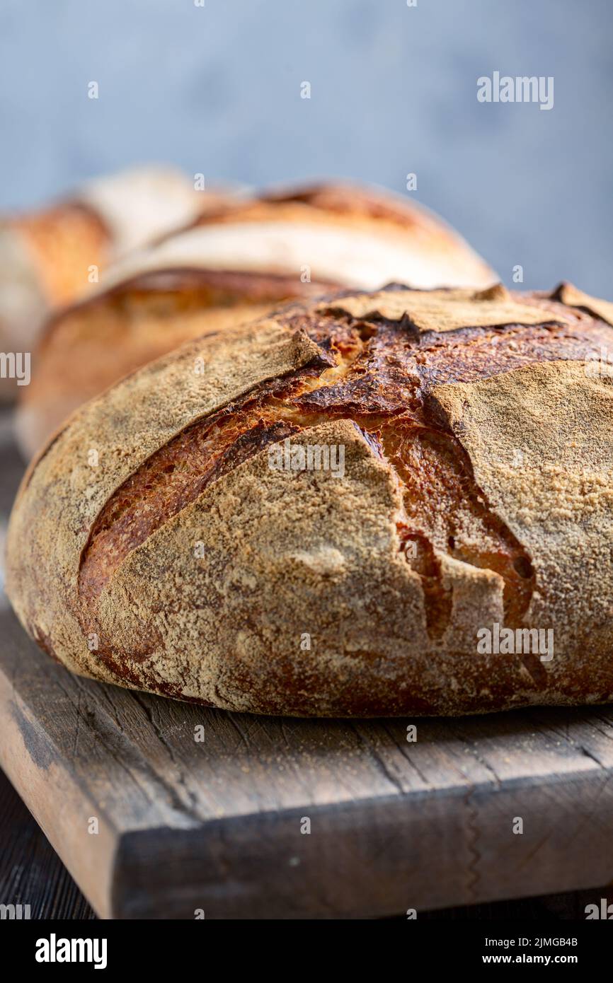 Artisanal bread close-up Stock Photo - Alamy