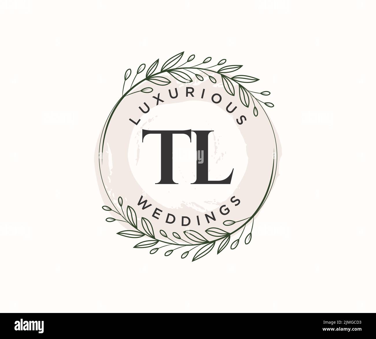TL Initials letter Wedding monogram logos template, hand drawn modern ...
