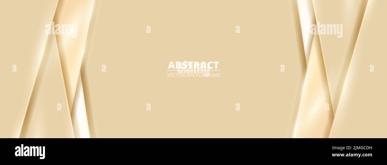 Cream color abstract luxury wide banner with elegant lines and cream ...