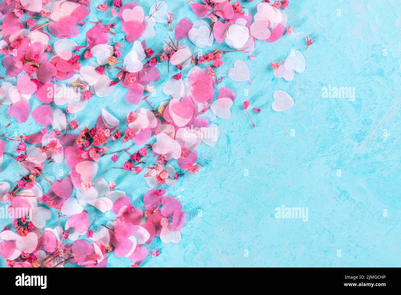 Valentine day greeting card or invitation design template with pink ...