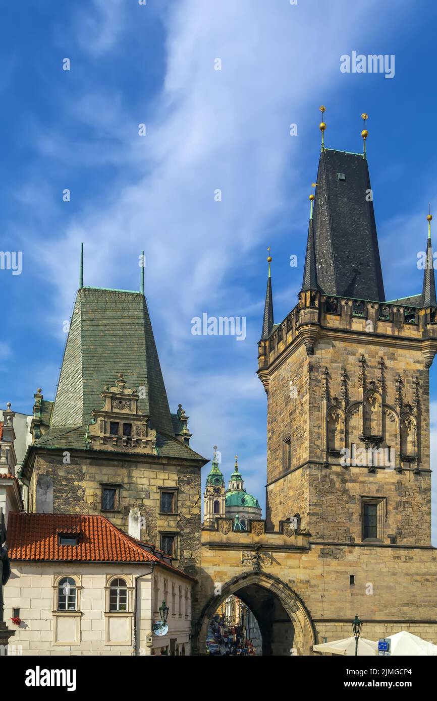 Charles bridge tower, Prague, Czech republic Stock Photo - Alamy