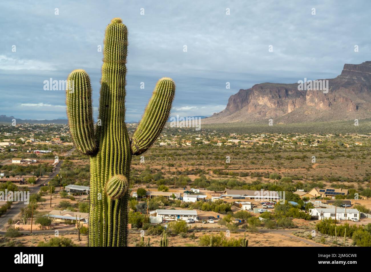 An overlooking view of nature in Apache Junction, Arizona Stock Photo ...