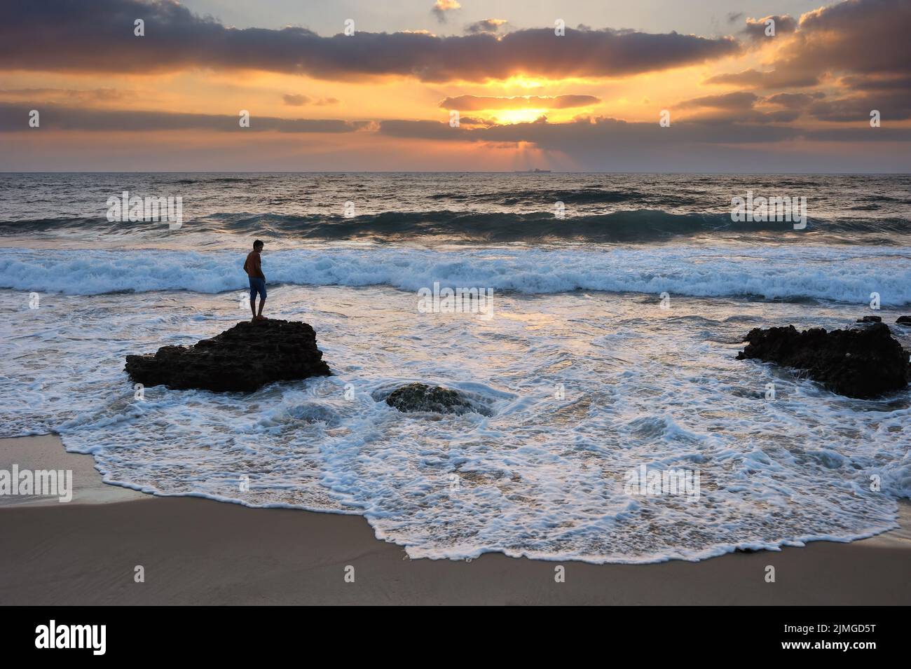 Mediterranean Coast Israel Stock Photo - Alamy