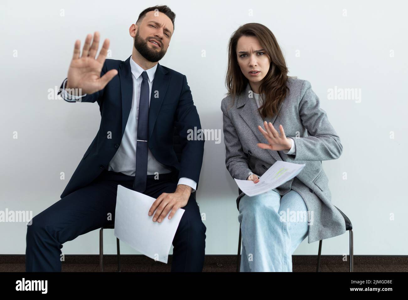 job seeker job interview denied, free vacancy concept Stock Photo - Alamy