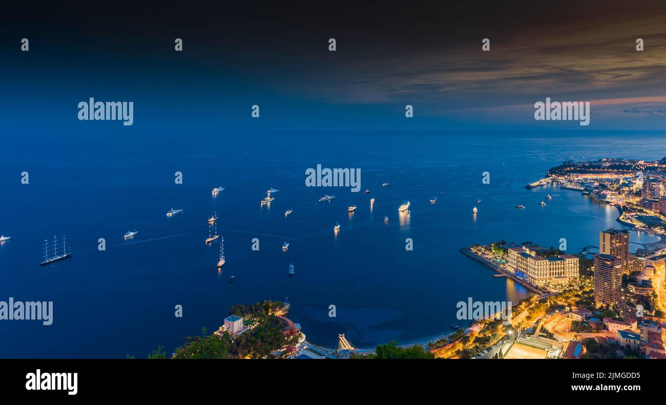 Aerial boats moored in mediterranean hi-res stock photography and ...