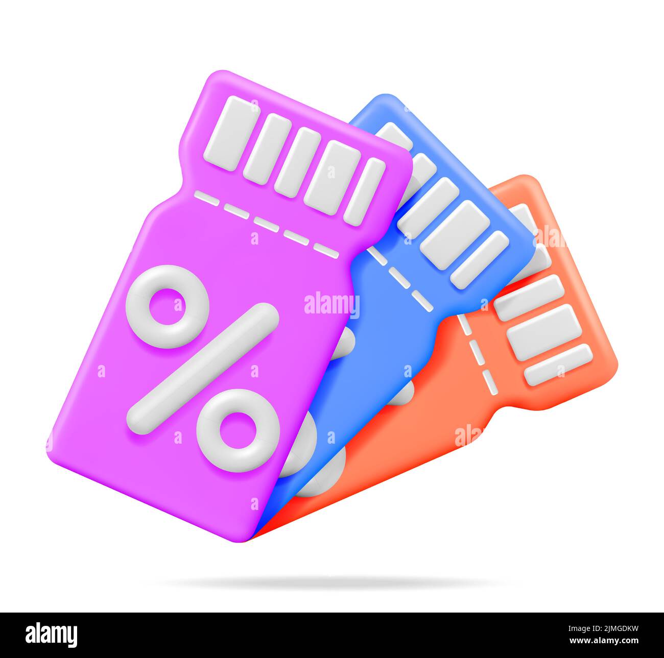 3d Stack of Coupons with Percent Symbol Stock Vector Image & Art - Alamy