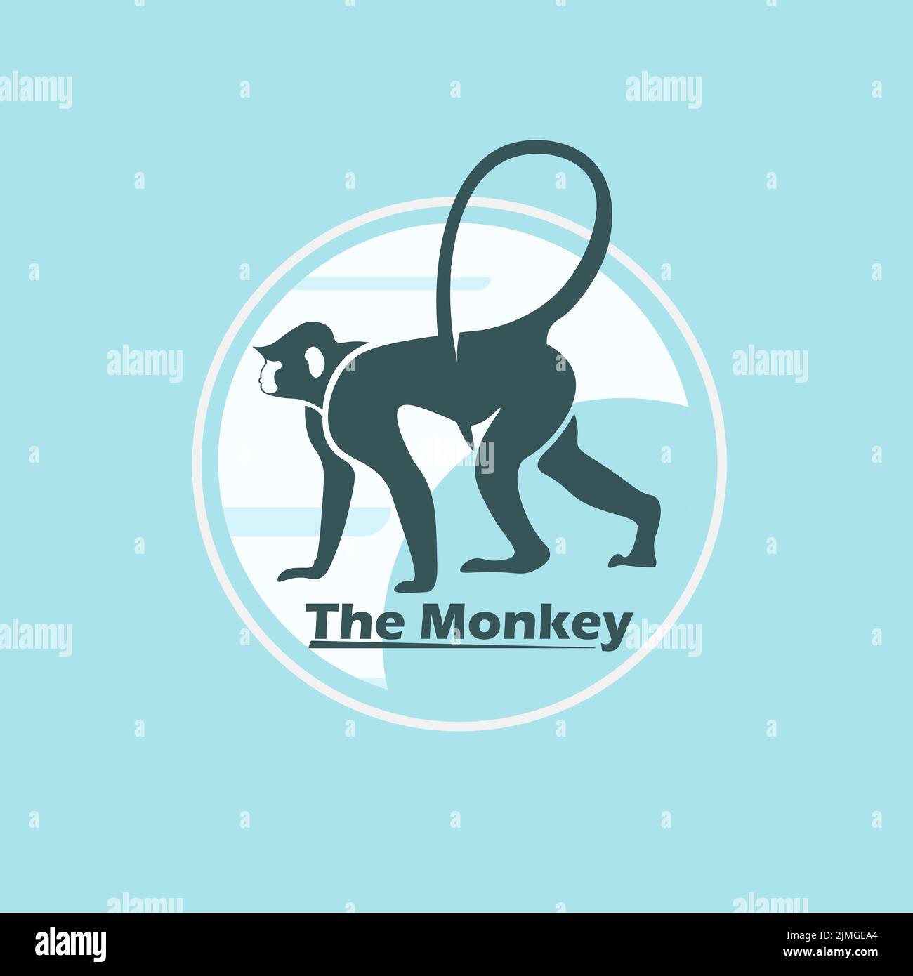 Monkey logo simple illustration, Template design vector Stock Vector ...