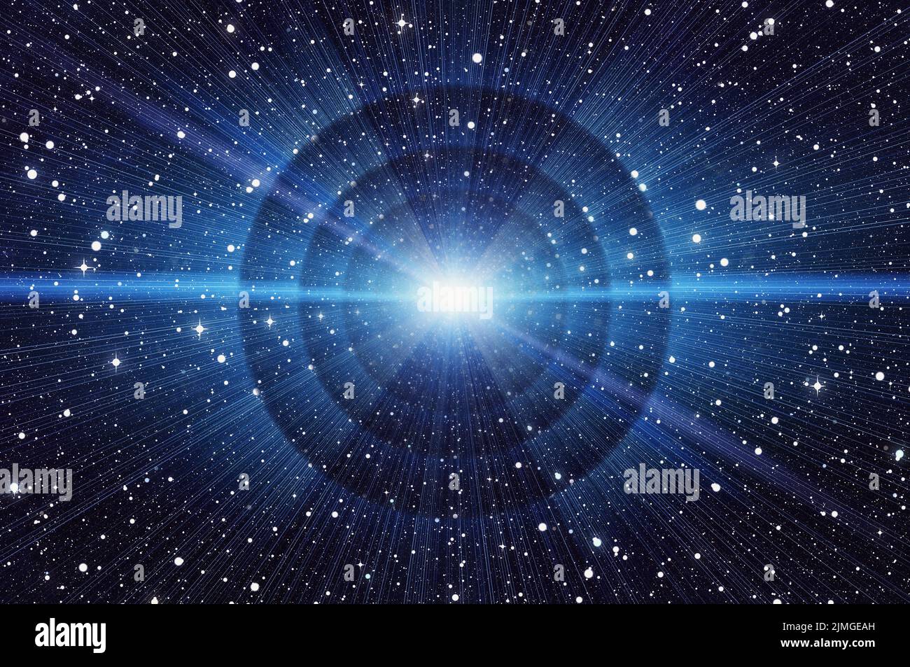 Light rays from a distant bright star Stock Photo - Alamy