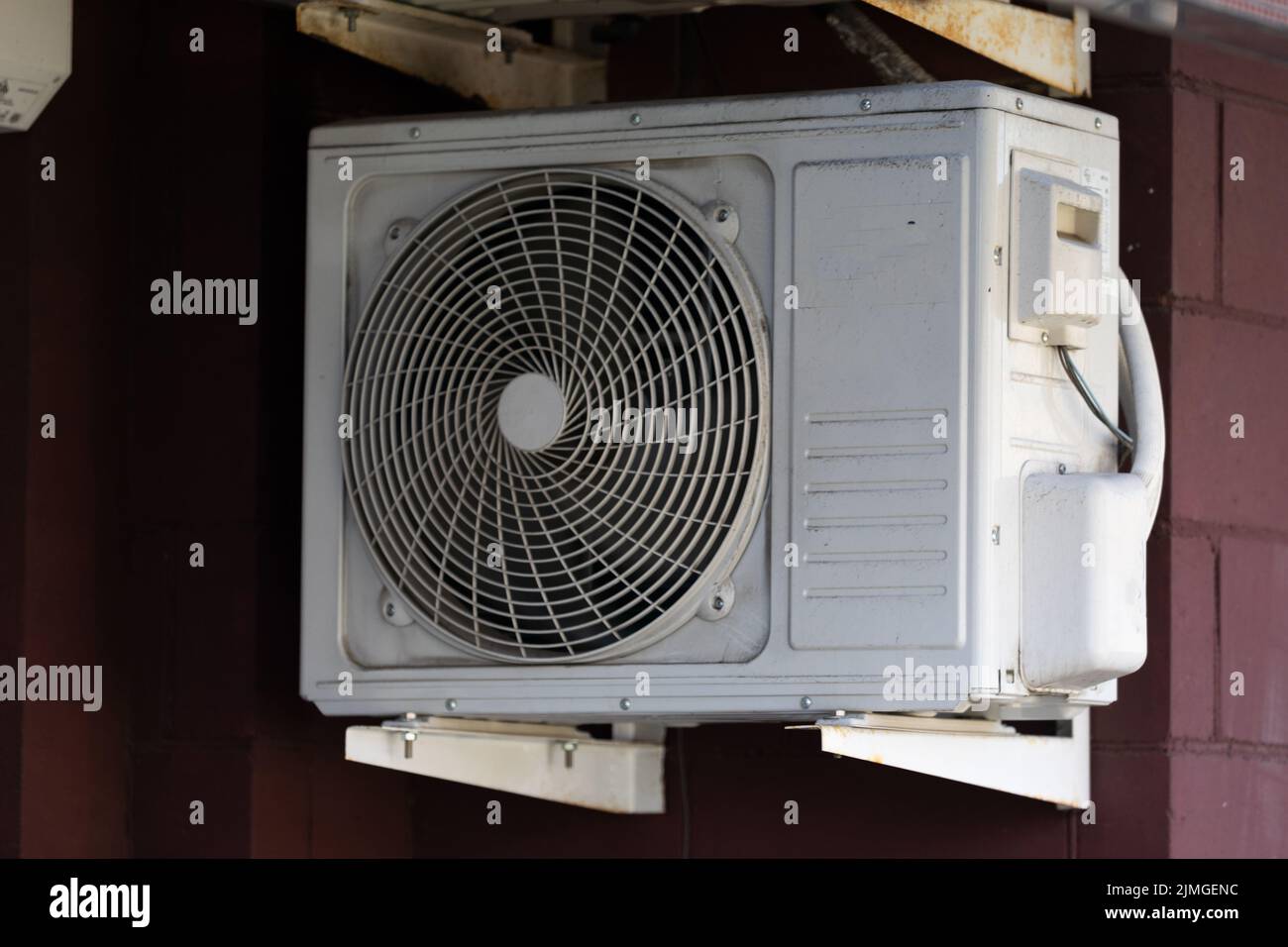 external condensing unit of the air conditioning unit Stock Photo - Alamy