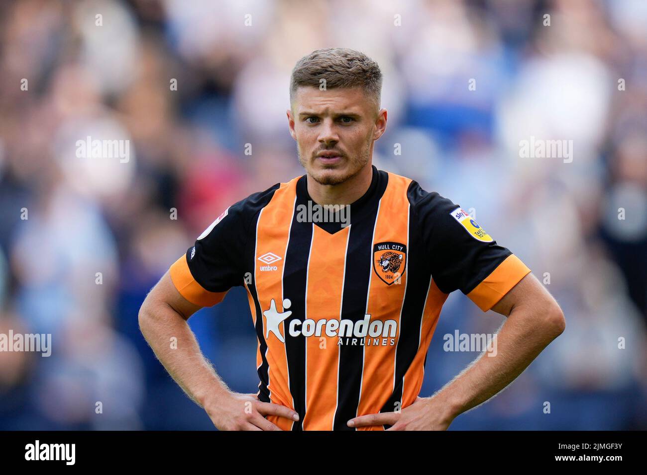 Preston, UK. 06th Aug, 2022. Regan Slater #27 of Hull City in Preston ...