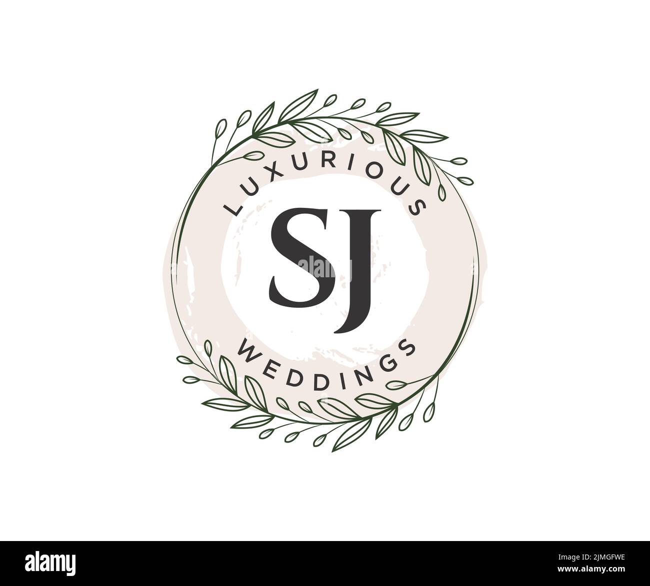 Sj modern logo hi-res stock photography and images - Alamy