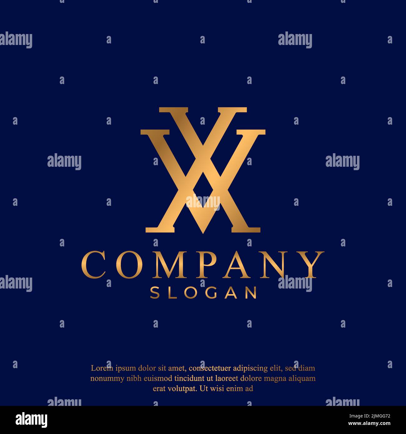 A vector illustration of a sample logo of a company with slogan space ...