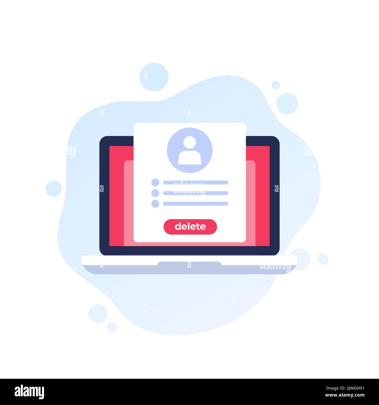 delete profile, erase account vector icon Stock Vector Image & Art - Alamy