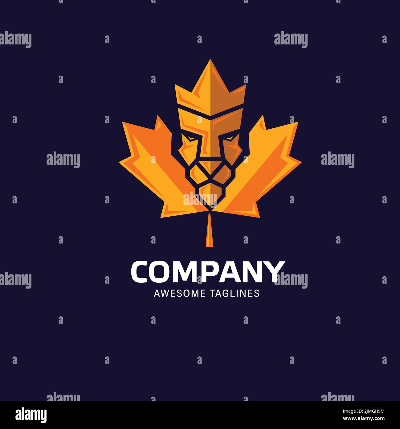 A close-up shot of the silhouette autumn leaf company logo design Stock ...