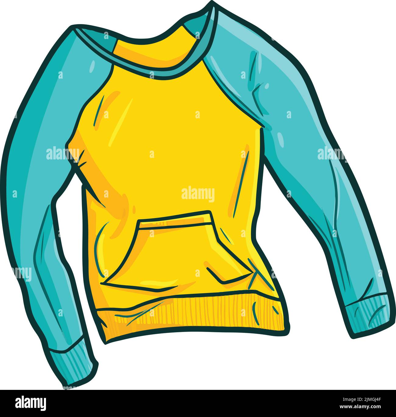 A vector illustration of a colorful sweater isolated on a white ...