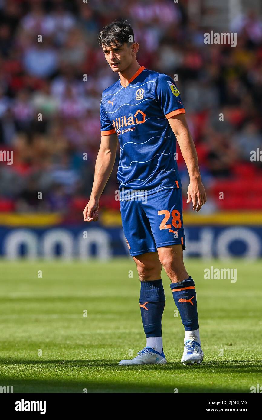 Charlie Patino #28 of Blackpool during the game Stock Photo - Alamy