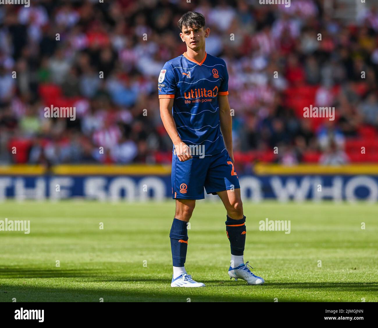 Charlie Patino #28 of Blackpool during the game Stock Photo - Alamy