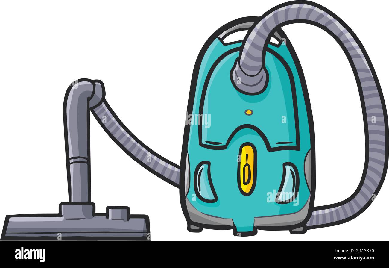 A vector illustration of a colorful vacuum cleaner isolated on a white ...