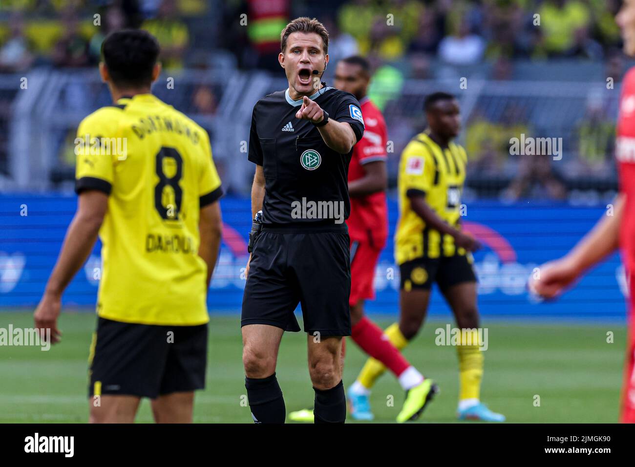 DORTMUND, GERMANY - AUGUST 6: referee Felix Brych during the German ...