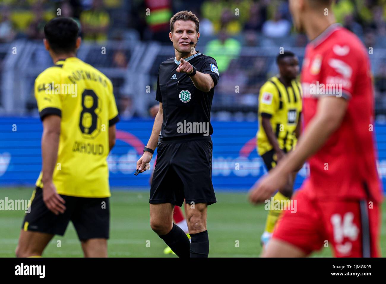 DORTMUND, GERMANY - AUGUST 6: referee Felix Brych during the German ...