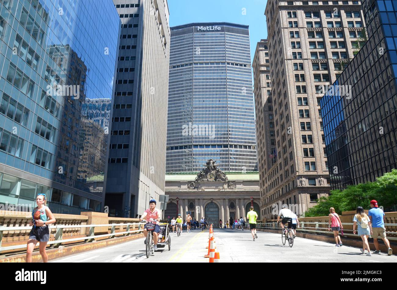 Carless Park Avenue is seen during the Summer Streets in New York City ...