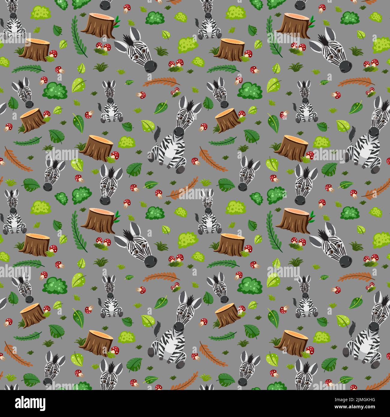 Cute zabra seamless pattern illustration Stock Vector Image & Art - Alamy